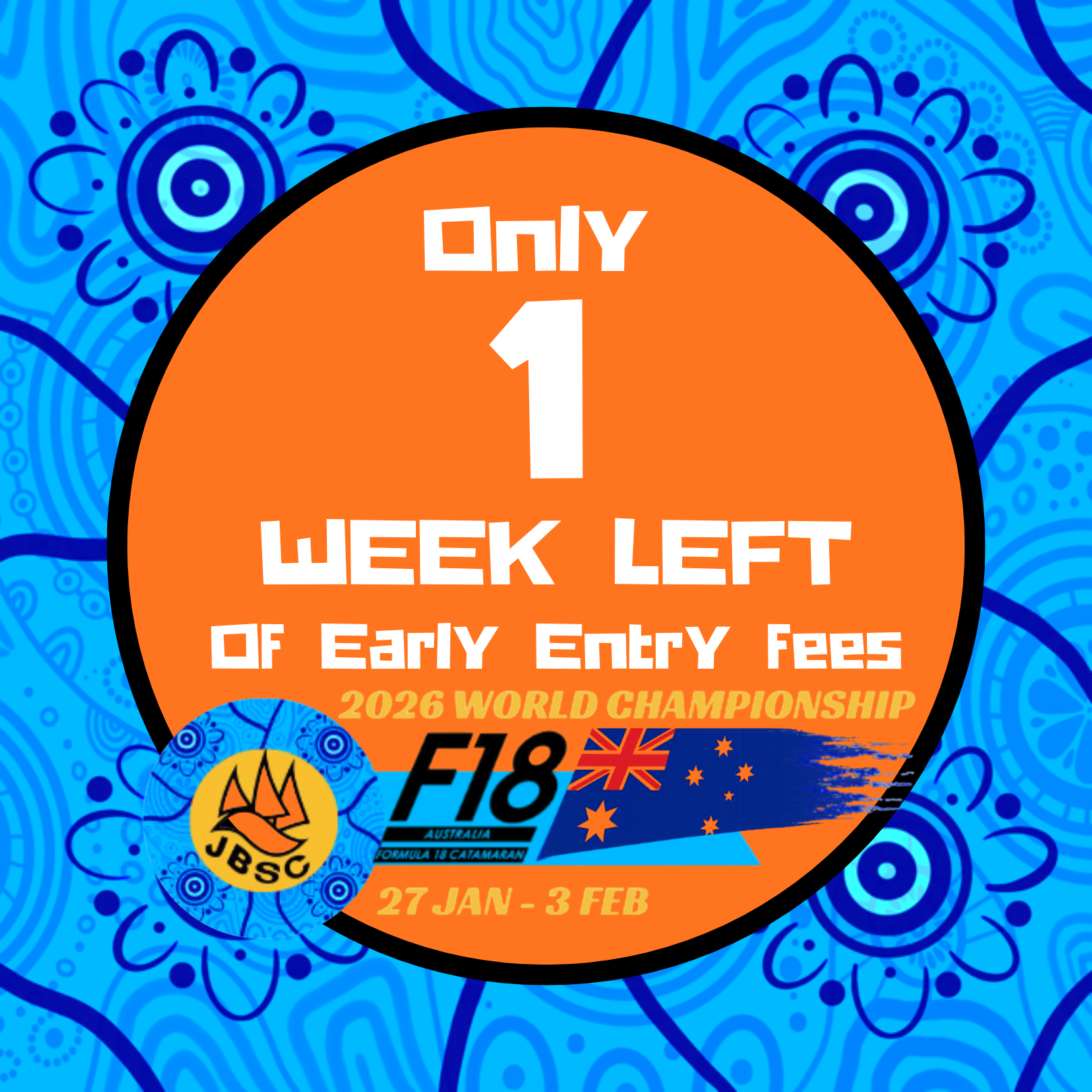 One week left to benefit of Early Bird fee at 2026 Worlds in Jervoise ...